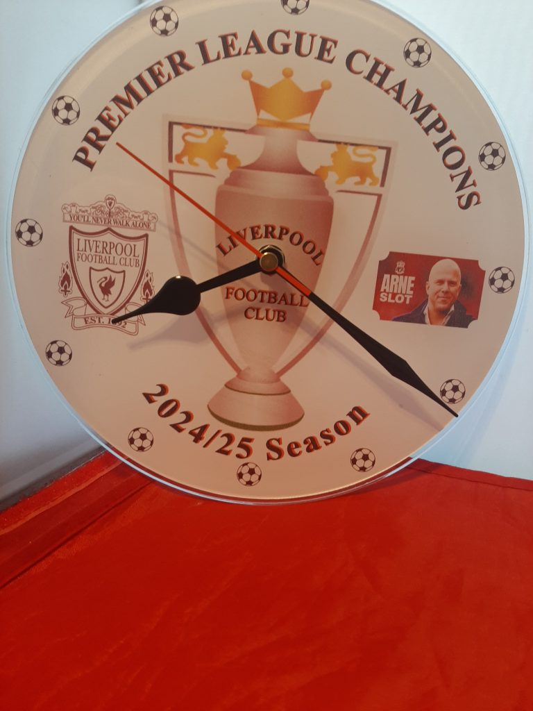 Liverpool FC 2025 Premier League Winners Wall Clock - Alan Roberts ...